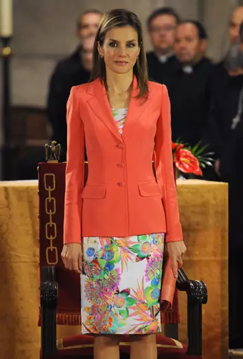 Letizia, in haar eerste openbare optrede as koningin.