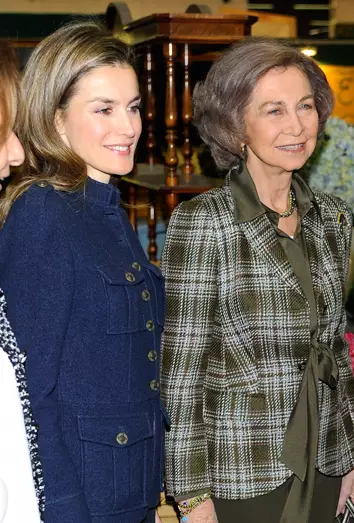 Doña Letizia e Doña Sofía, durante un acto oficial