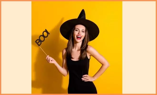 Disfraz de bruxa cutre para Halloween