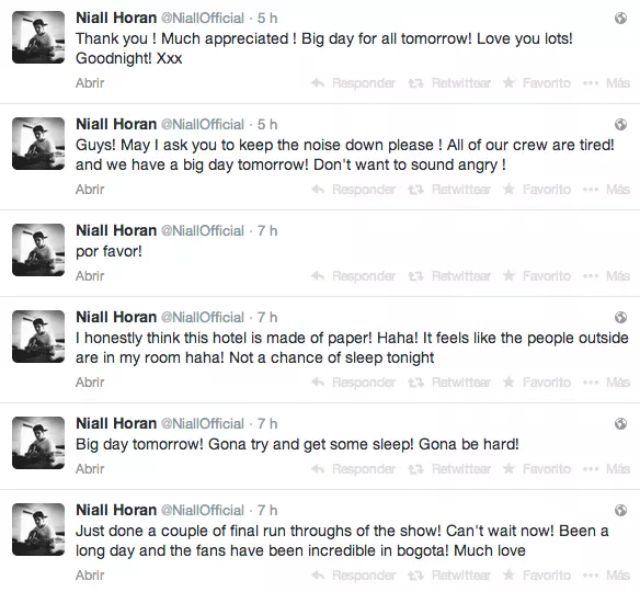 Tweet របស់ Niall Horan ខឹងនឹងអ្នកគាំទ្រកូឡុំប៊ីរបស់គាត់។