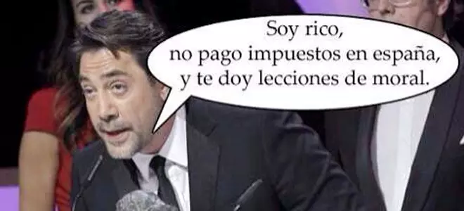 Javier Bardem, la plej kritikita dum la Goya festo 2014.