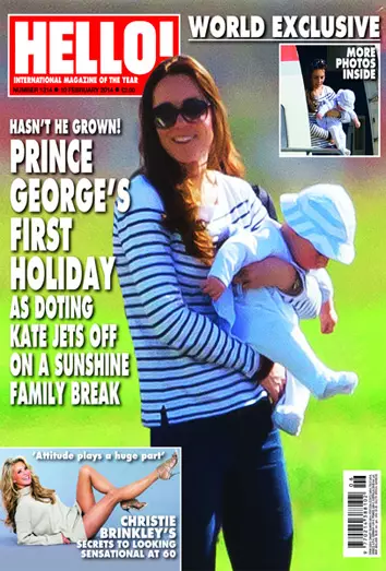 Kate Middleton akiwa likizoni na mtoto wake Jorge.