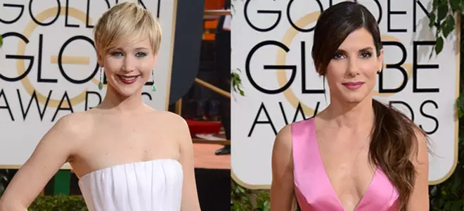 Jennifer Lawrence és Sandra Bullock, a 2014-es Golden Globe legcukibb díja.