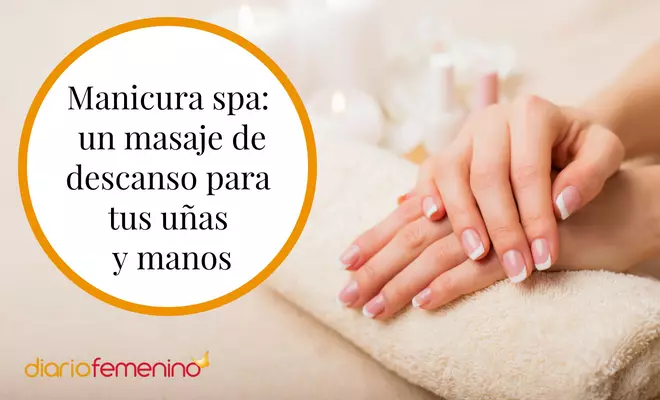Spa manicure: massage iruhura imisumari n'amaboko