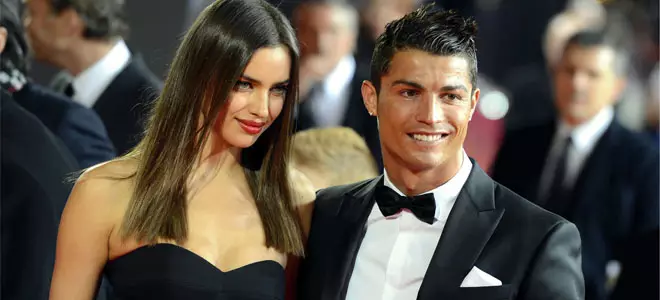 Cristiano Ronaldo niaraka tamin'ny sipany Irina Shayk tao amin'ny Ballon d'Or gala