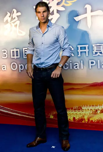 Rafa Nadal yn 'e presintaasje fan it Peking-toernoai