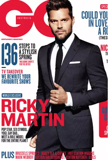 U-Ricky Martin ukhuluma ngobungqingili bakhe esembozweni sikamagazini i-GQ