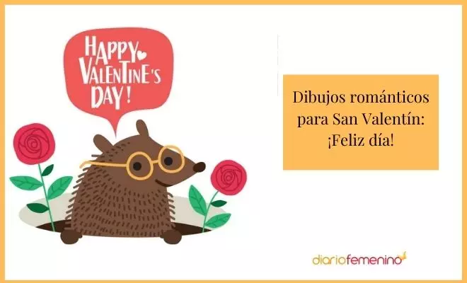 Tekening om Valentijnsdag te feliciteren