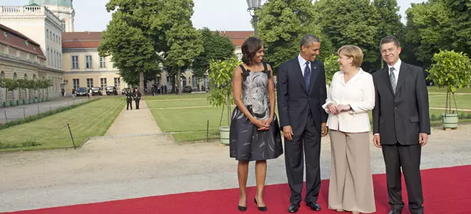 Michelle Obama and Angela Merkel