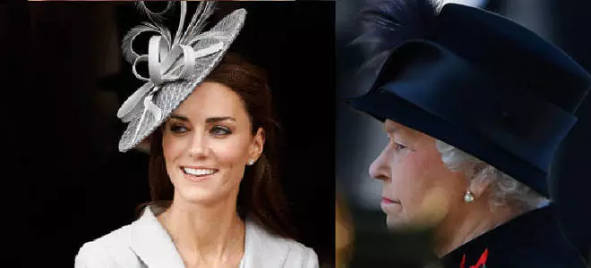 Kate Middleton faces the queen