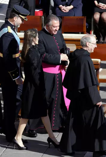 Letizia i el Príncep a la missa inaugural del Papa Francesc.