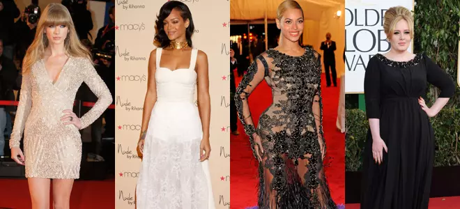 Taylor Swift, Rihanna, Beyoncé e Adele, referências na moda