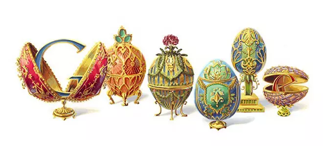 La plej malbonaj Guglaj doodles. Hodiaŭ, tiu de Peter Fabergé