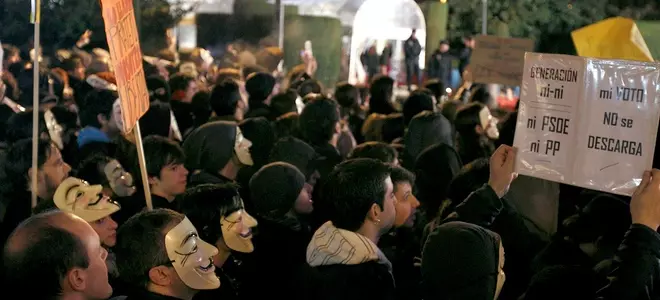 Protestene mot Loven Sinde pletter Goya 2011