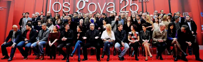 foto di famiglia dei candidati Goya 2011