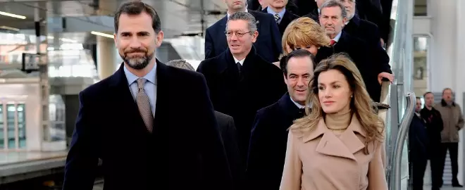 I Princepes delle Asturie durante l'inaugurazione