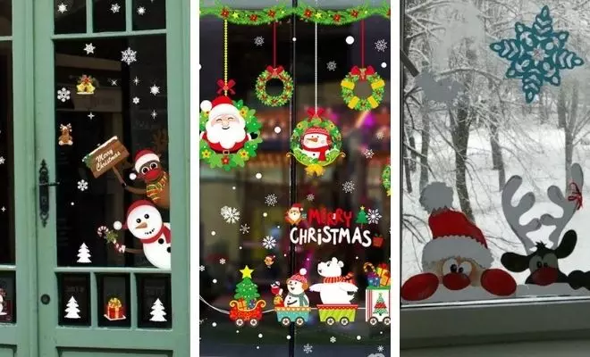 Como decorar a porta de Nadal con adhesivos