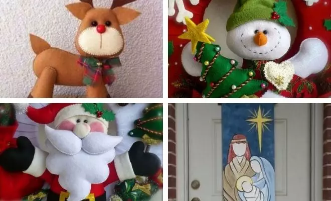 Como decorar a porta de Nadal con figuras