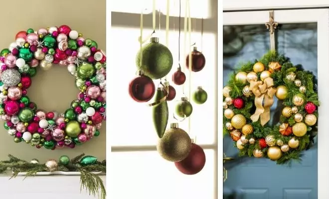Fremgangsmåte for å dekorere døren din i julen med kuler