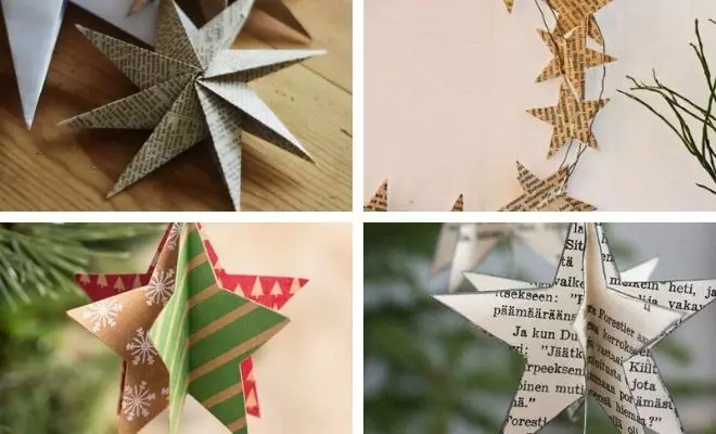 Hur man gör enkla julstjärnor med papper