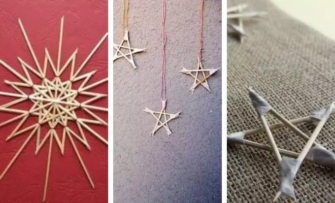 How to make Christmas stars with toothpicks