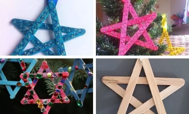 How to make Christmas stars with popsicle sticks