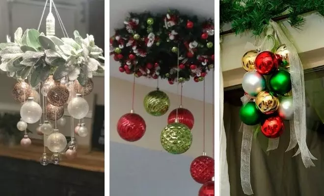 パーソナライズされたクリスマスボールを天井に置く方法