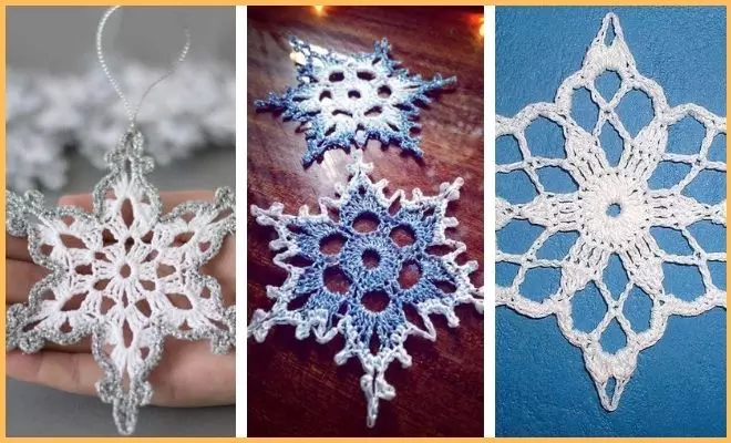 Momwe mungapangire crochet kapena nsalu za snowflakes