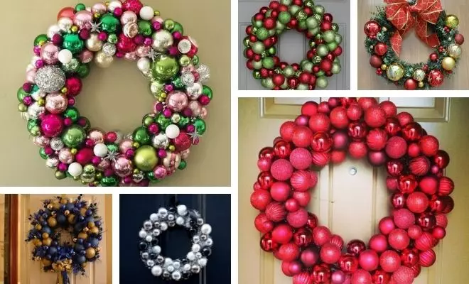 ခရစ္စမတ်ပန်းကုံးကို ဘောလုံးများဖြင့် ပြုလုပ်နည်း
