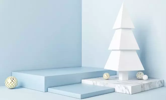 Ro Christmasdestwo bezegiňizde minimalist Täze ýyl agajy
