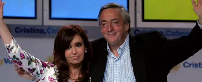 Nestor Kirchner en Cristina Fernandez