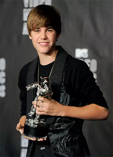 賈斯汀比伯在 MTV 音樂錄影帶頒獎典禮上的回放