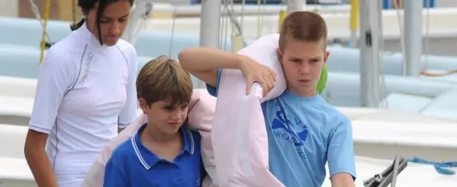 pablo nicolas le juan valentin urdangarin in the marina of palma de mallorca