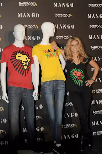 Shakira en mango solidariteit t-shirts