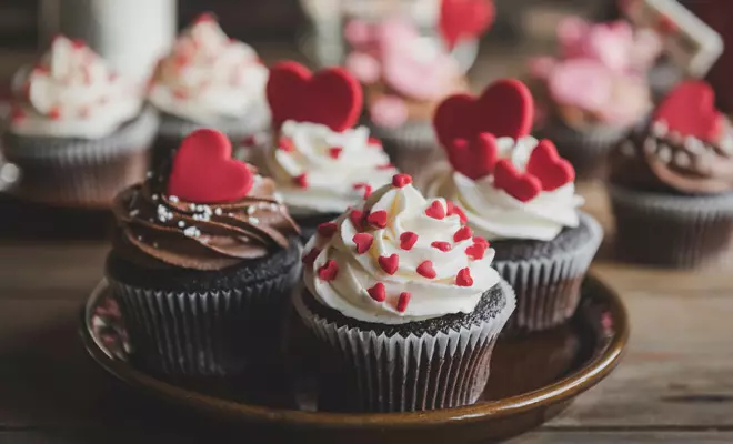 Receita de Cupcakes para San Valentín
