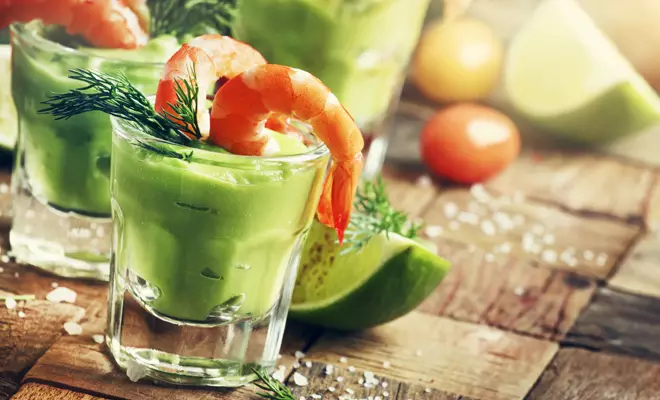 Simple Christmas starter recipe: avocado shots with prawns