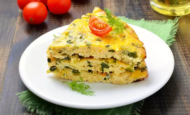 Oidis do thosaitheoirí agus appetizers don Nollaig: omelette bácáilte