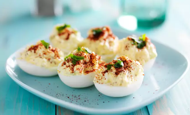 Recipes for starters and appetizers for Christmas: deviled eggs