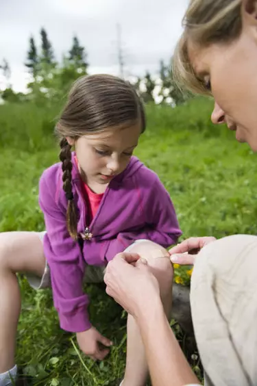 Snye, skaafplekke en wonde by kinders