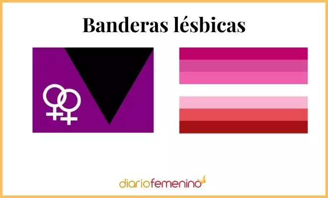 Como são as bandeiras lésbicas?