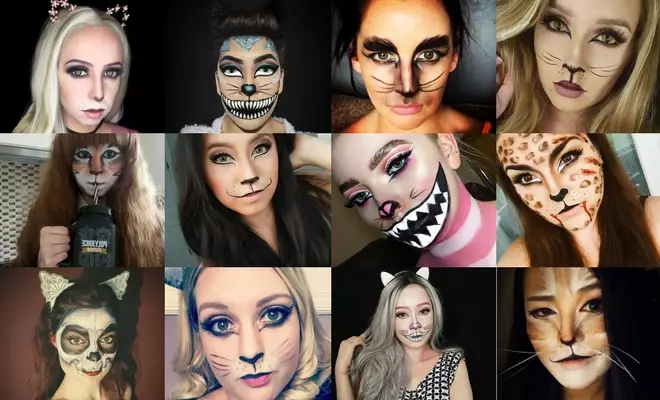 Kočičí make-up pro Halloween krok za krokem