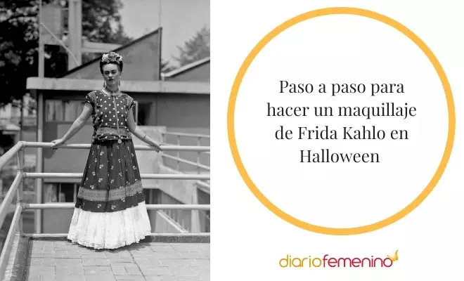 Spectacular Frida Kahlo makeup for Halloween step by step