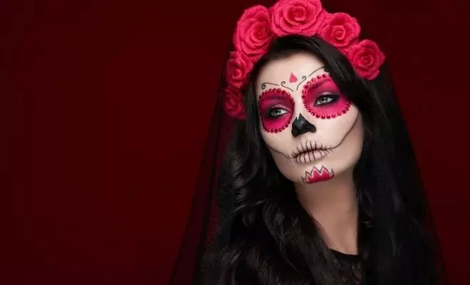 Frida de Catrina makeup til Halloween