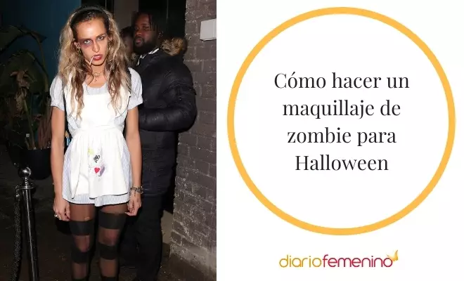 Matanho ekutevera kugadzira zombie makeup paHalloween