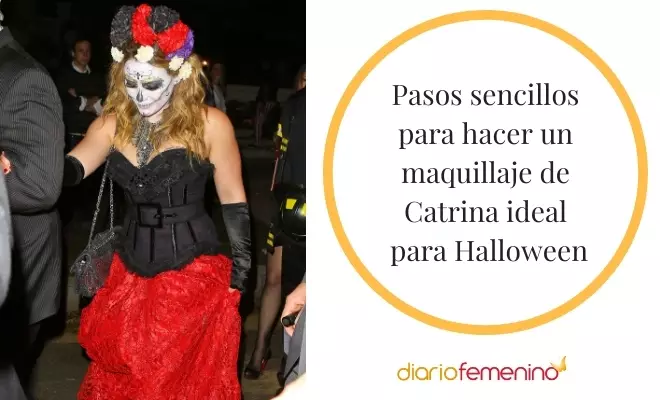 5 ຂັ້ນຕອນພື້ນຖານເພື່ອເຮັດໃຫ້ການແຕ່ງຫນ້າ Catrina ທີ່ເຫມາະສົມສໍາລັບການ Halloween