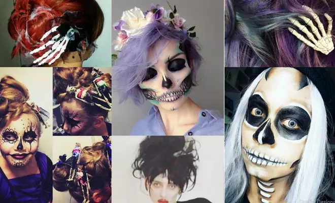 Skelet Halloween Hairstyles