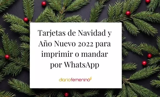 Kartu Natal dan Tahun Baru 2022 untuk dicetak atau dikirim melalui WhatsApp