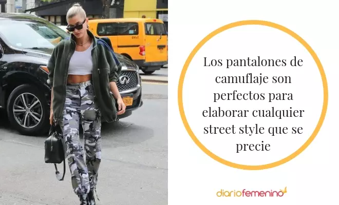 Combine your camouflage pants in an urban look