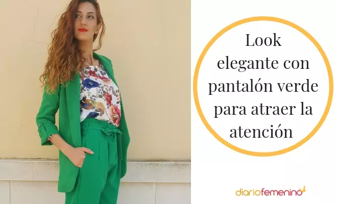 Elegant outfit with green pants