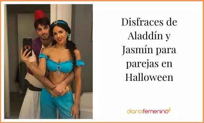 Aladdin och Jasmine kostymer för par på Halloween